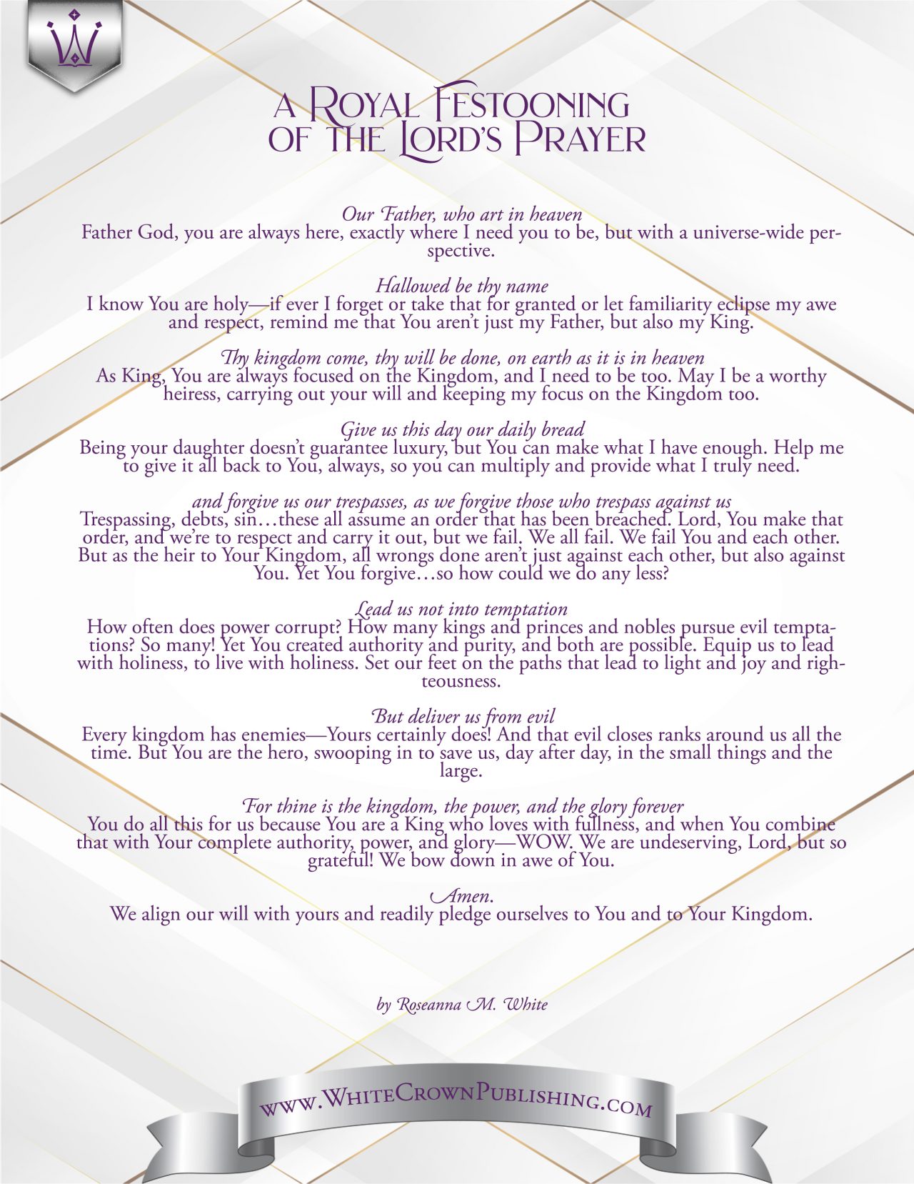 A Royal Version of the Lord’s Prayer - WhiteCrown Publishing